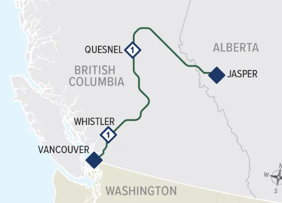 Vancouver To Jasper Train Via Whistler | 3 Day Rocky Mountaineer Tour